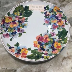 Rachel Zoe | Dining | Rachel Zoe Melamine Spring Pansy Dinner Plates 4 ...